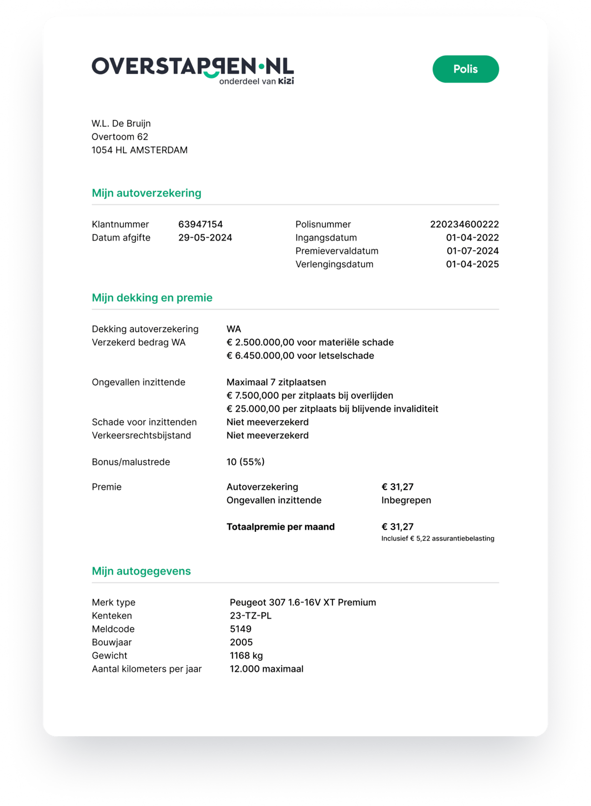 Polisnummer: wat is het en waar kan ik het vinden? | Overstappen.nl